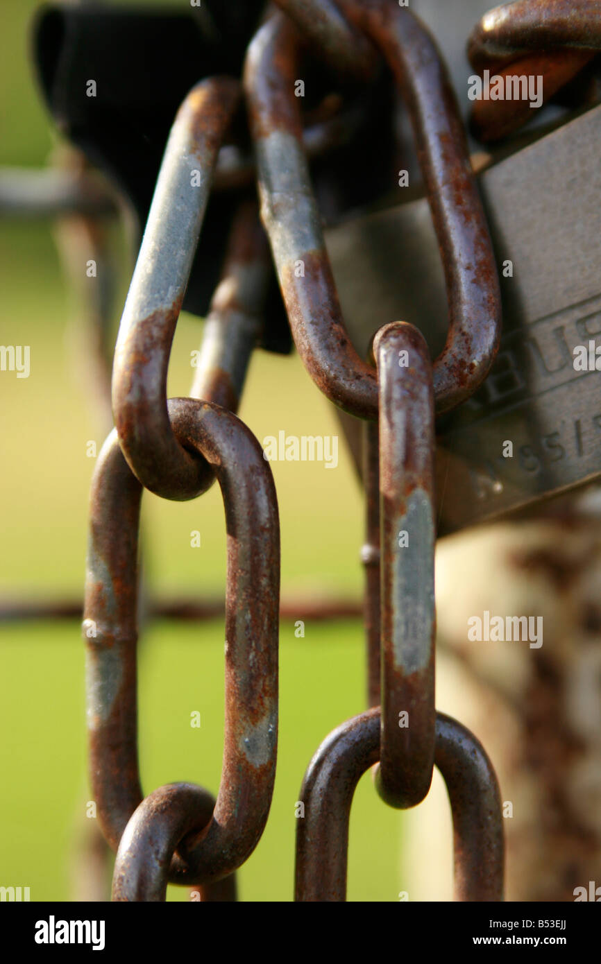 padlock with chain Stock Photo - Alamy