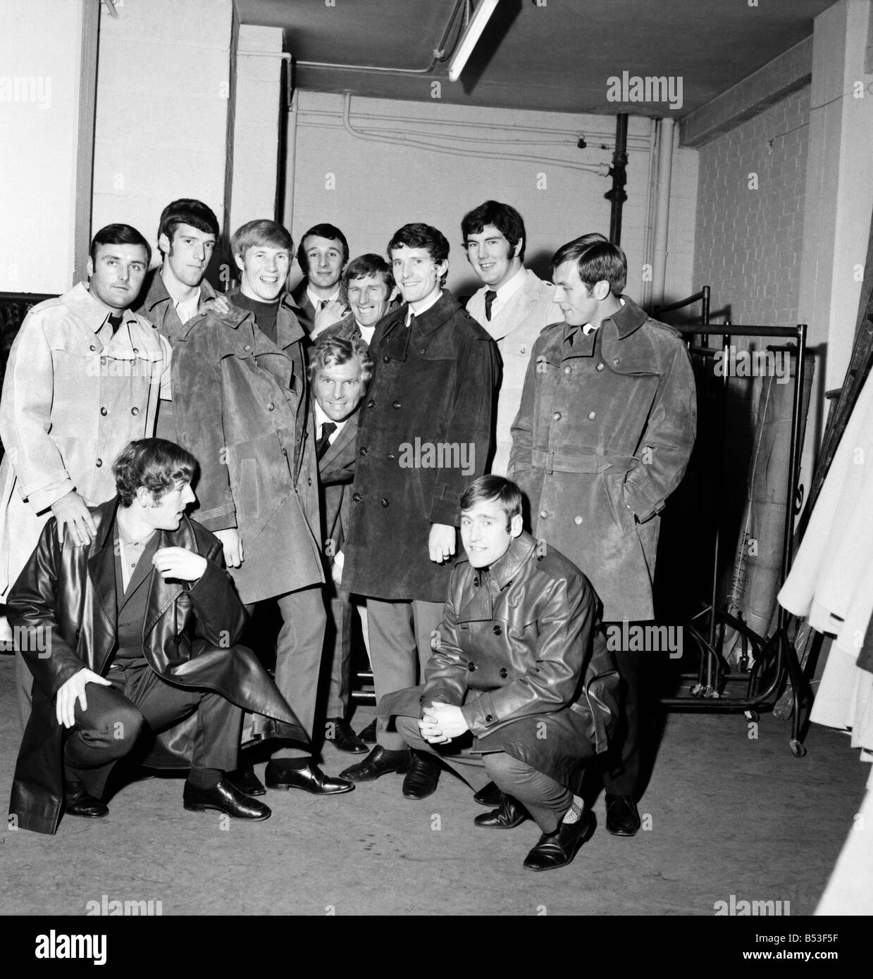 Bobby Moore and the Manchester City players seen here for a tour of the ...