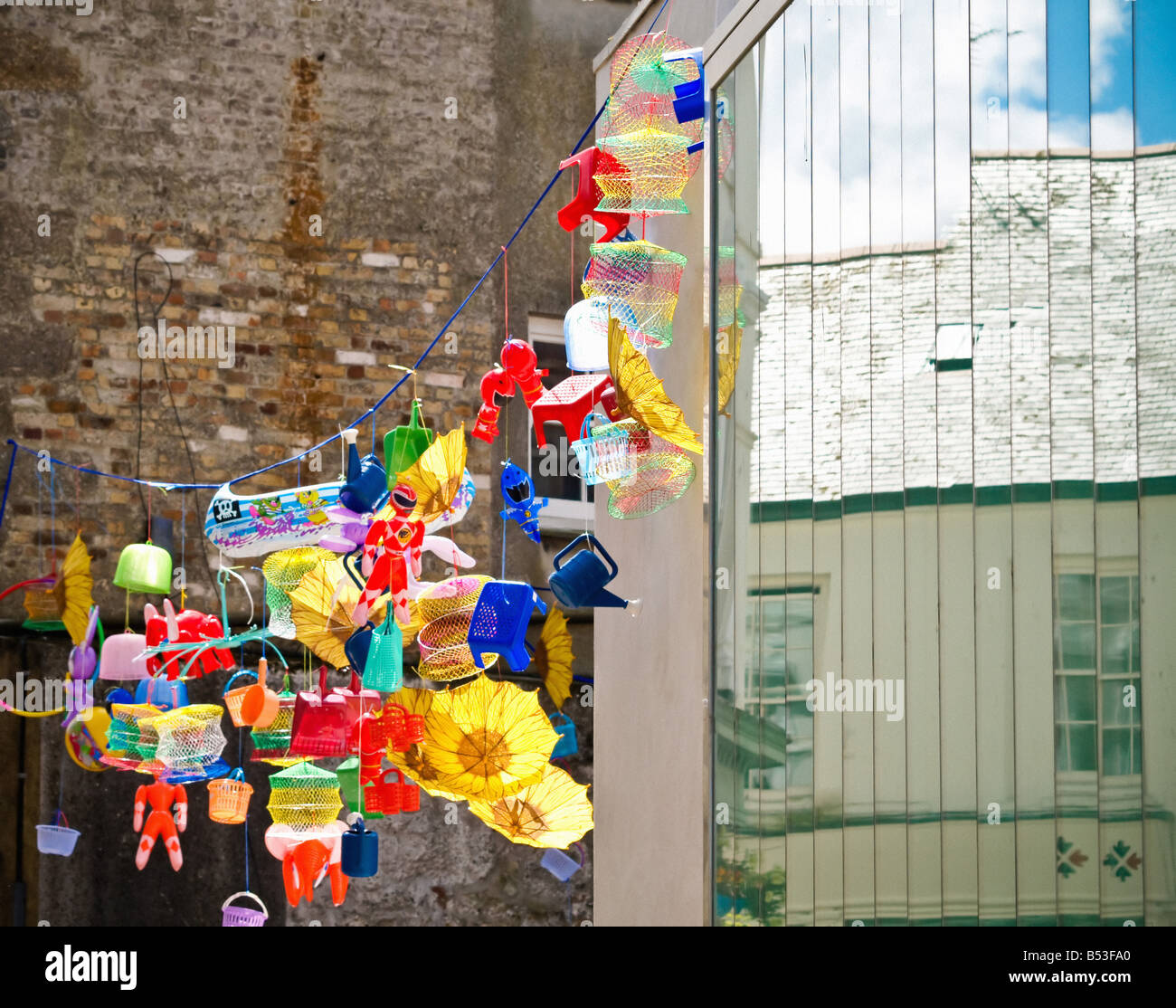 Items hanging outside the Exchange Gallery for Surasi Kusolwong's £1 ...