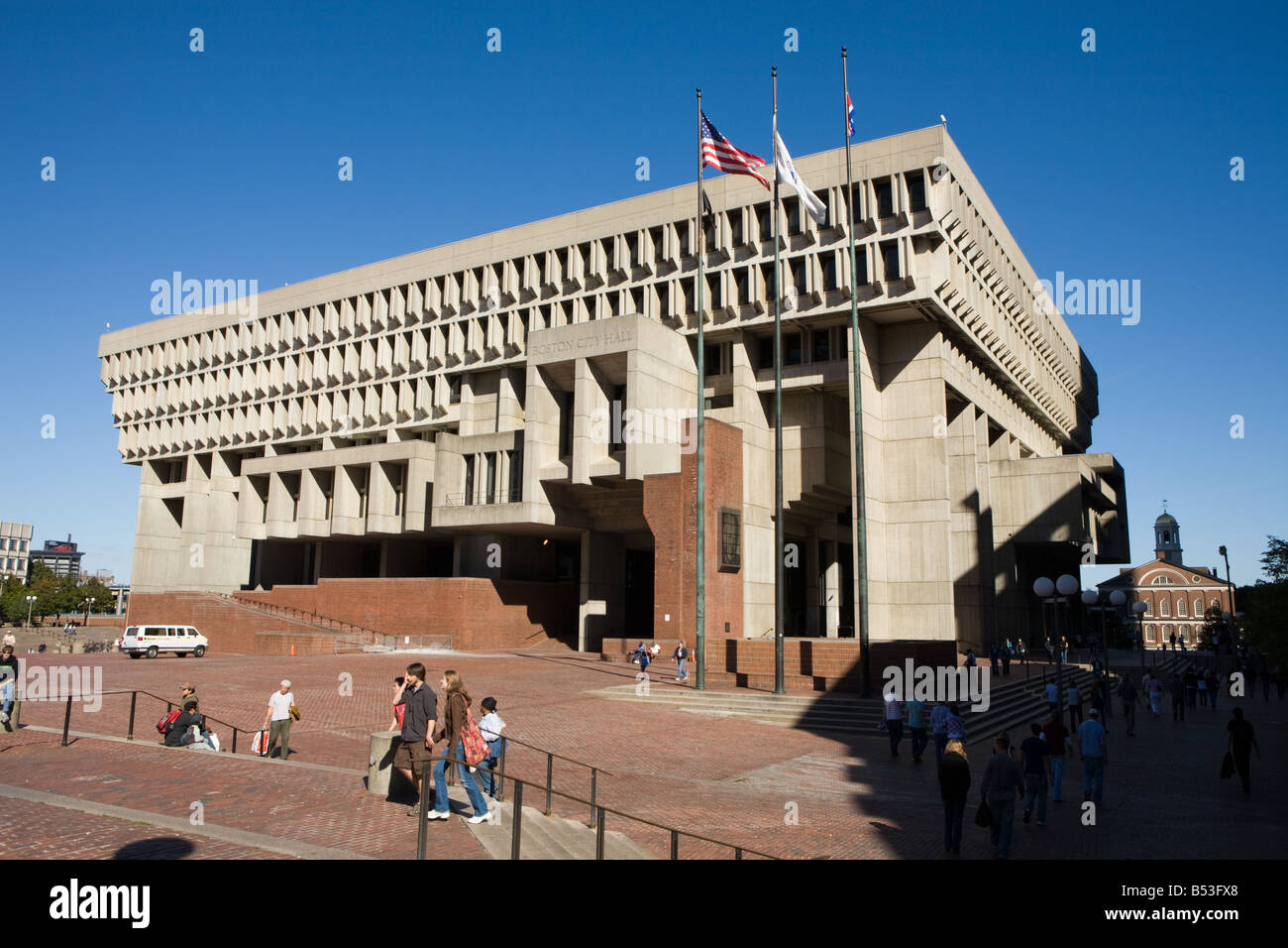 City Hall, Boston, Massachusetts,USA. Built 1968, it is an example of ...