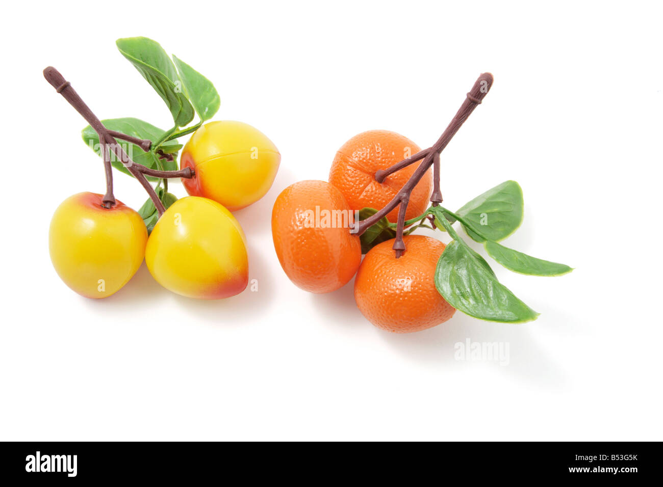 Peach and Mandarin Ornaments Stock Photo - Alamy
