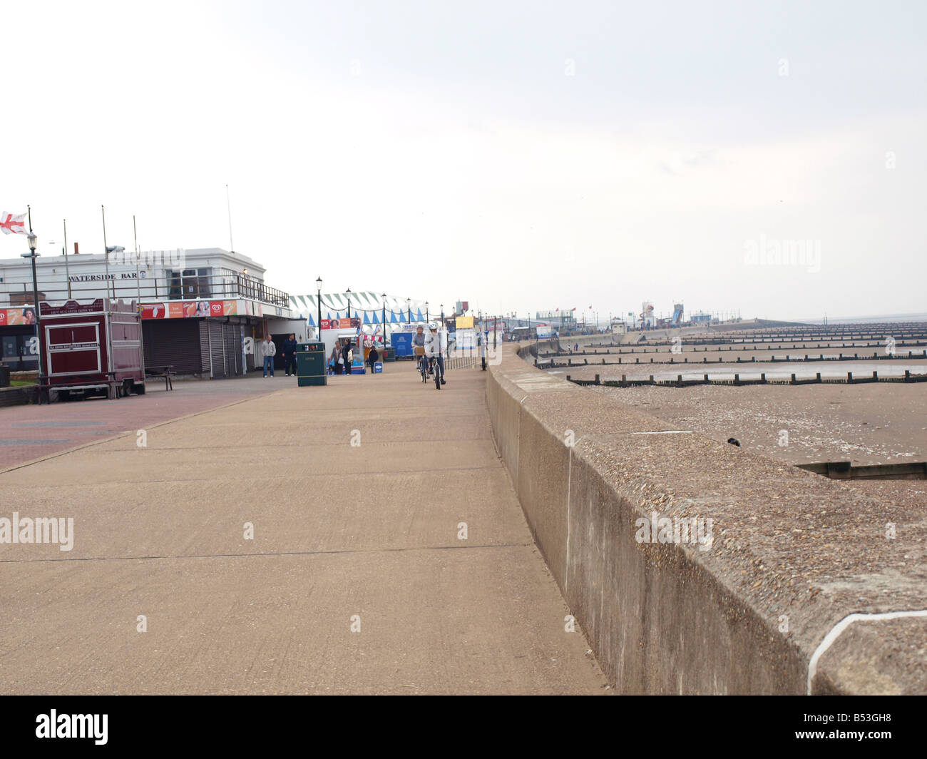 The promenade and beach in the autumn at Hunstanton,Norfolk,Easr Anglia ...