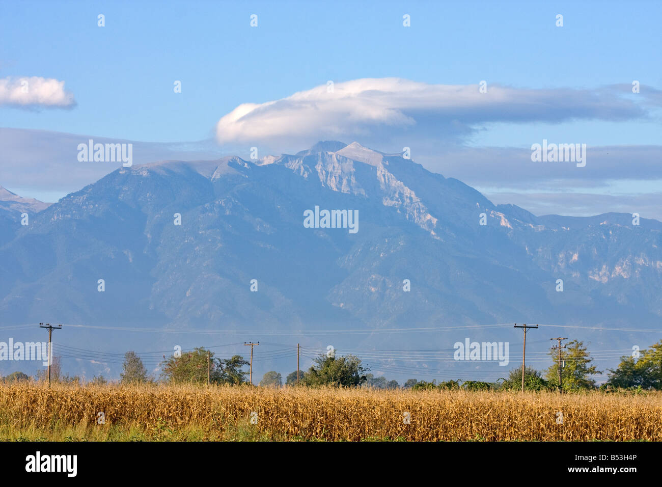 Mount Olympos from Katerini Stock Photo - Alamy