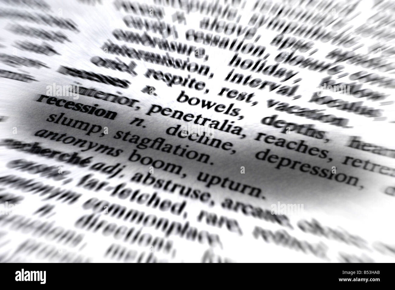 Dictionary definition depression hi-res stock photography and images ...