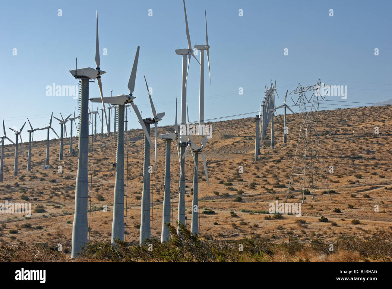 Wind Farm, Turbines, North Palm Springs, CA, San Gorgonio Pass ...