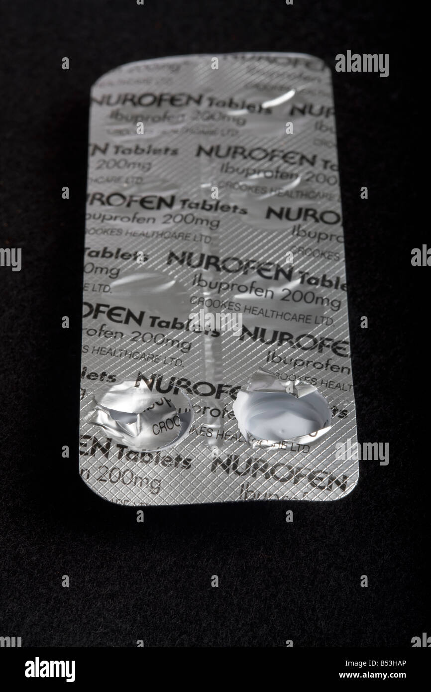 Pop Out Packet of Nurofen Tablets Stock Photo - Alamy