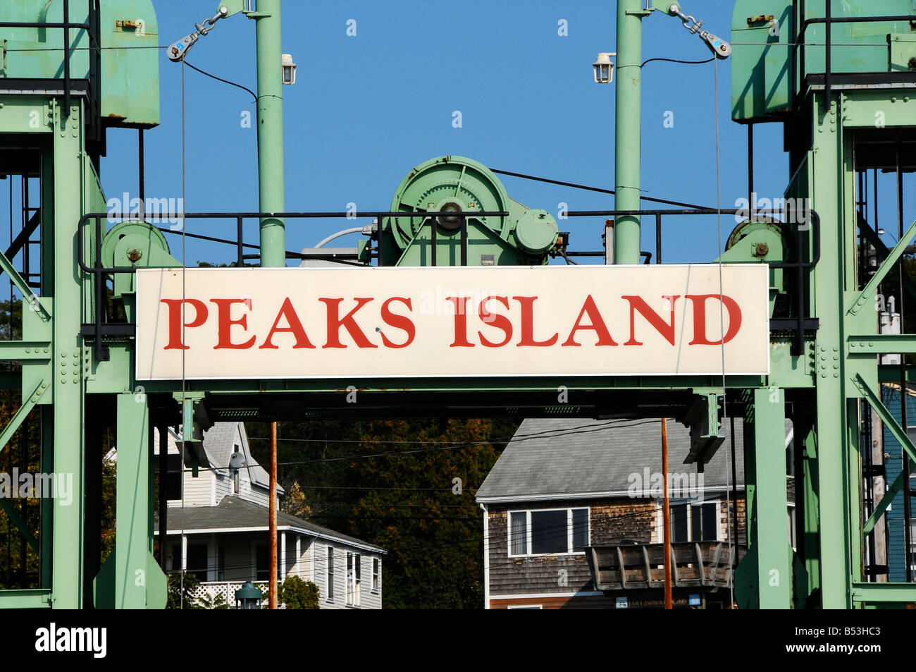 Arrival jetty at Peaks Island, Maine, USA Stock Photo - Alamy