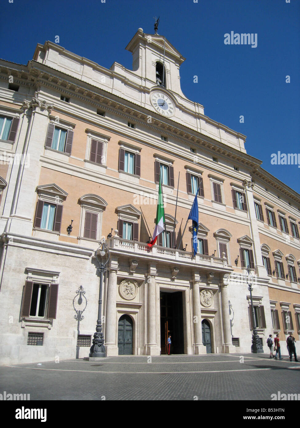 Palazzo Montecitorio at Piazza di Montecitorio Rome Italy Stock Photo ...