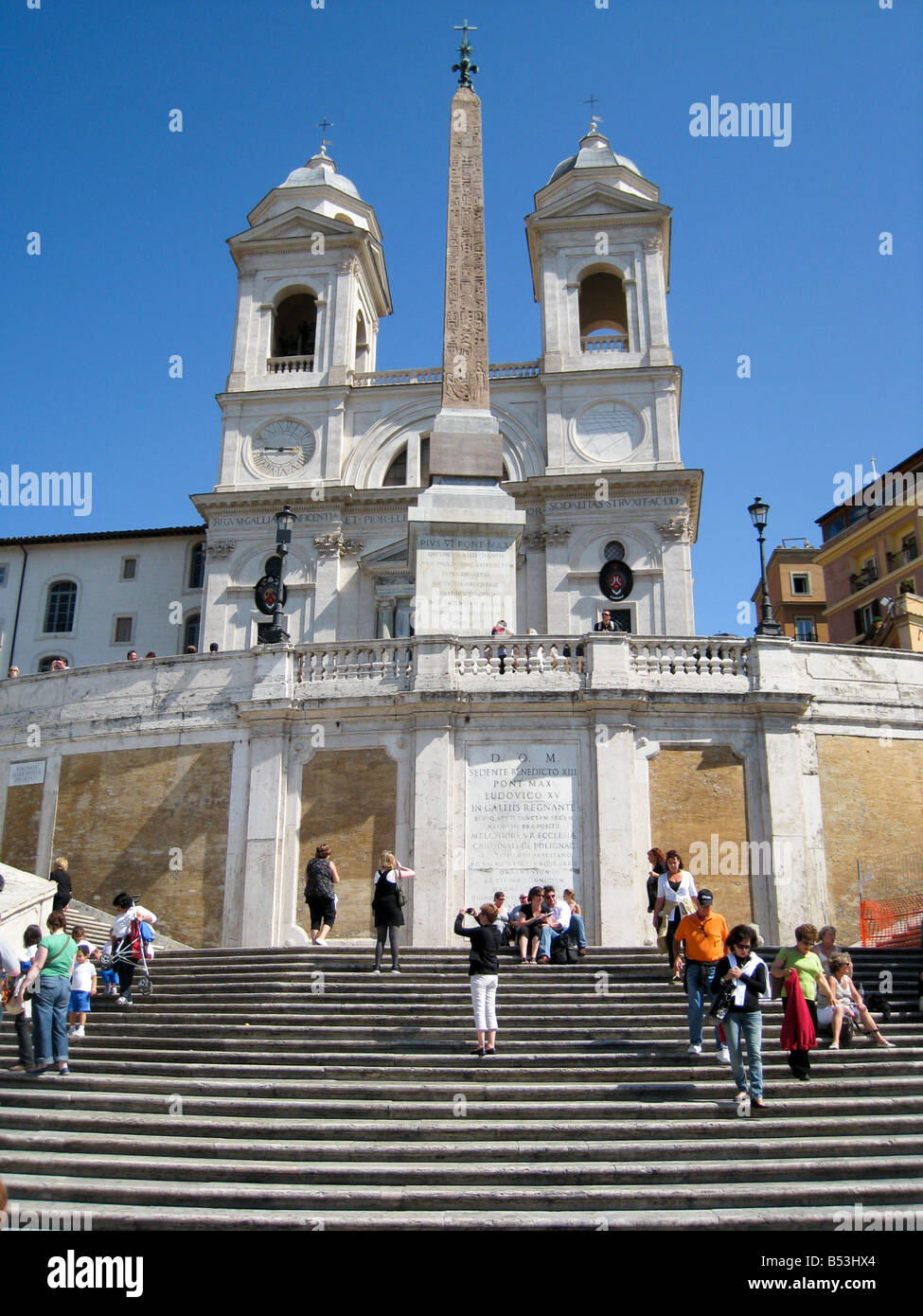 Spanish Steps and Trinita dei Monti church Rome Italy Stock Photo - Alamy