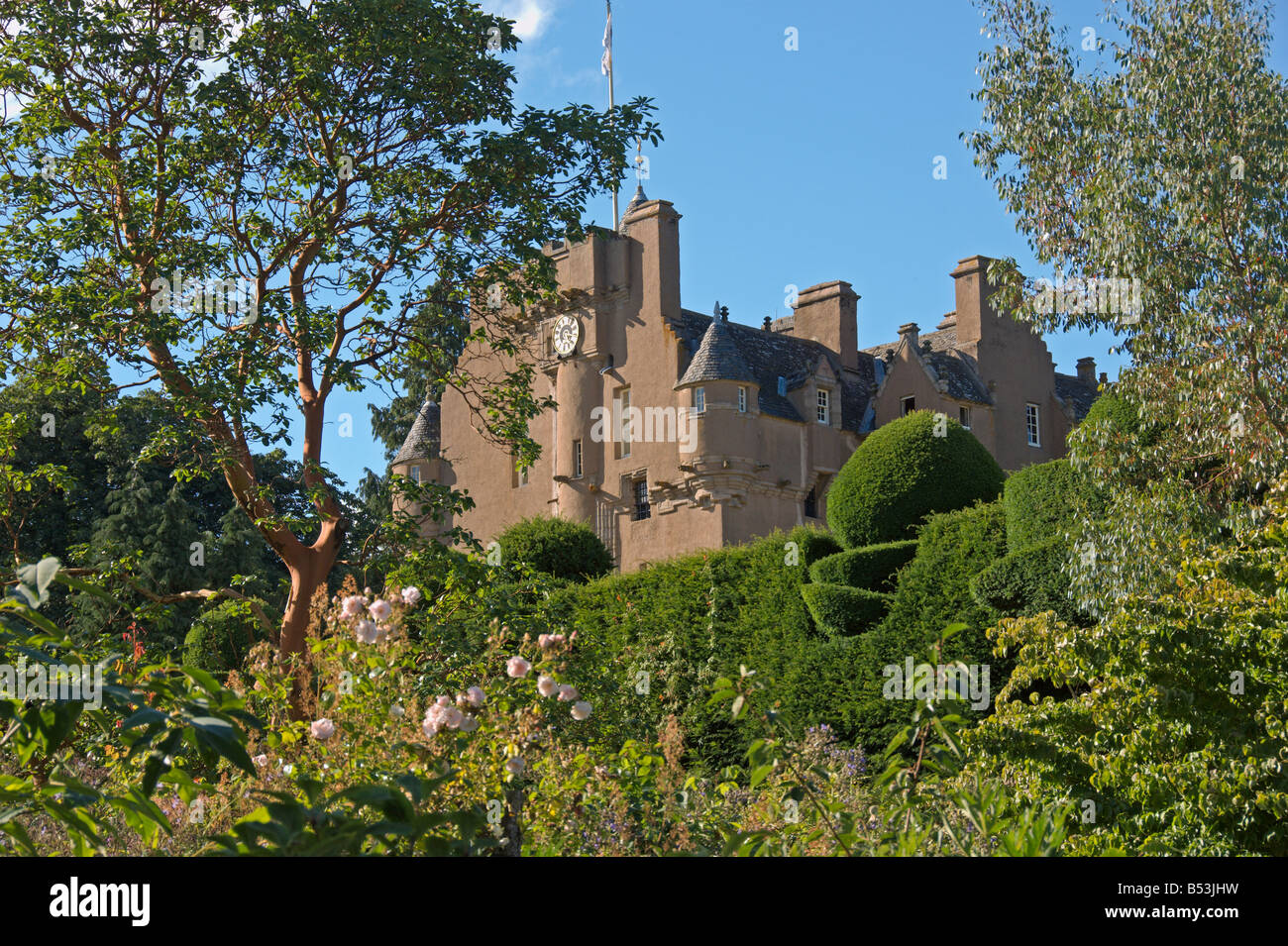 Crathes Castle and gardens Banchory Aberdeenshire Scotland August 2008 ...