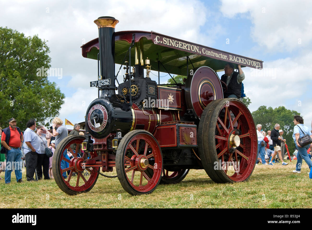 A Burrell steam traction engine at Bloxham Vintage and Country Show, UK ...