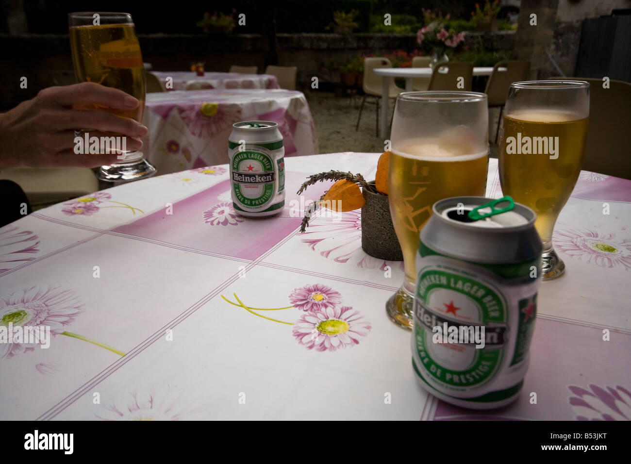 Heineken Beer on table in France Stock Photo - Alamy