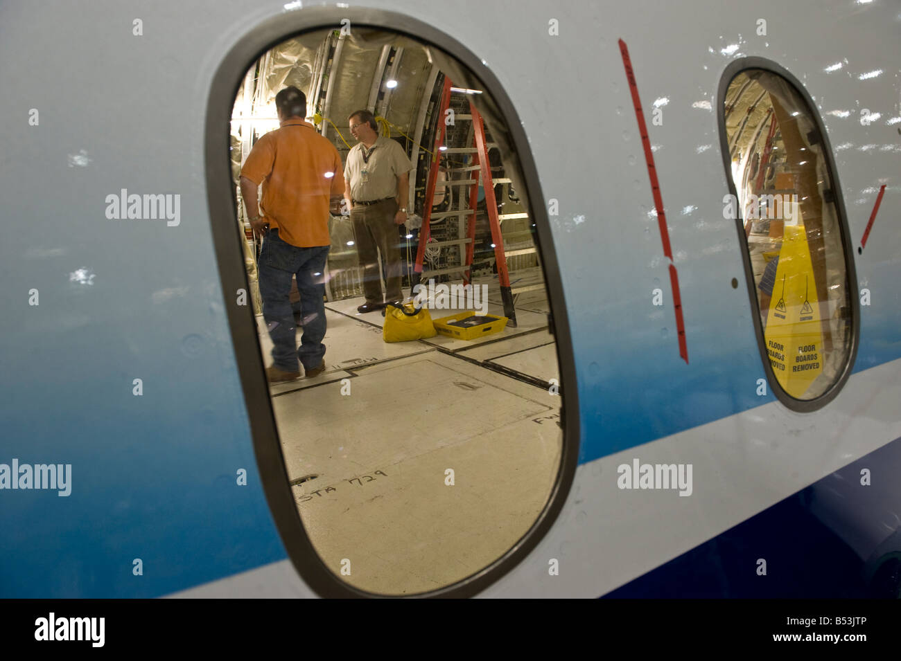 First Boeing 787 Dreamliner under construction at Boeing's Paine Field ...