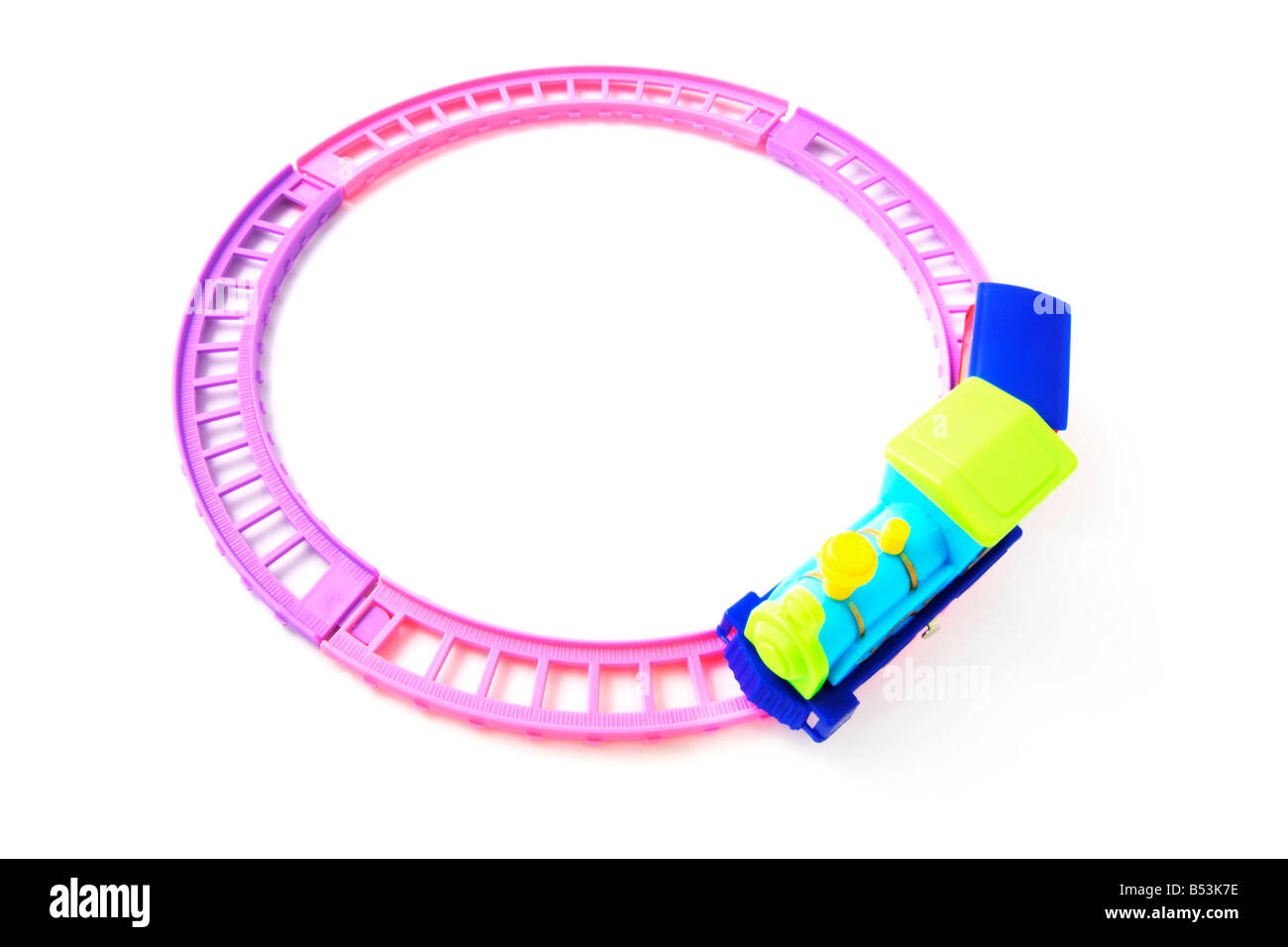 Rail tracks locomotive train Cut Out Stock Images & Pictures - Alamy
