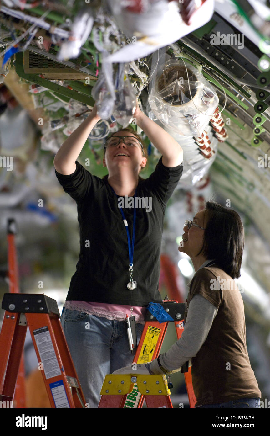 First Boeing 787 Dreamliner under construction at Boeing's Paine Field ...