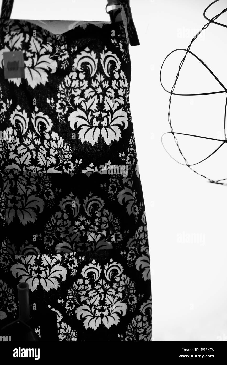 Patterned Apron in a shop window Stock Photo - Alamy