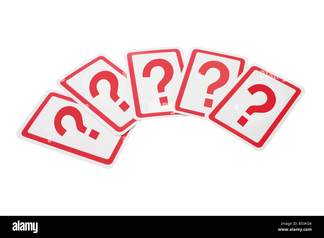 Question Mark Cards Stock Photo - Alamy