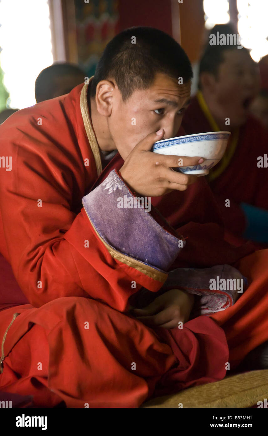 Buddhist Monk at the Gandan Khiid Monastery UlaanBaatar Mongolia Stock ...