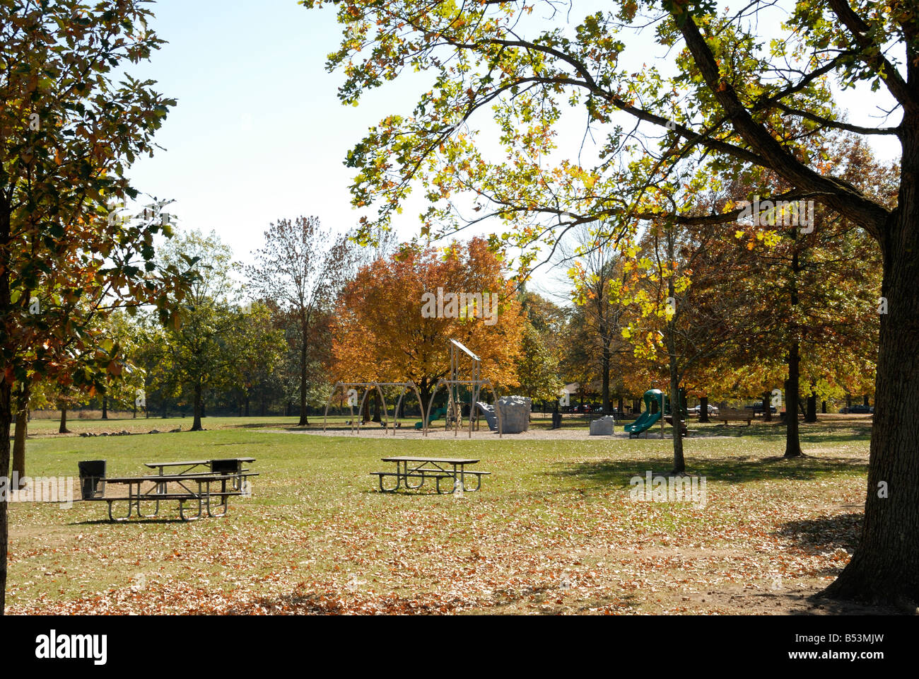 Coloured picnic tables hi-res stock photography and images - Alamy