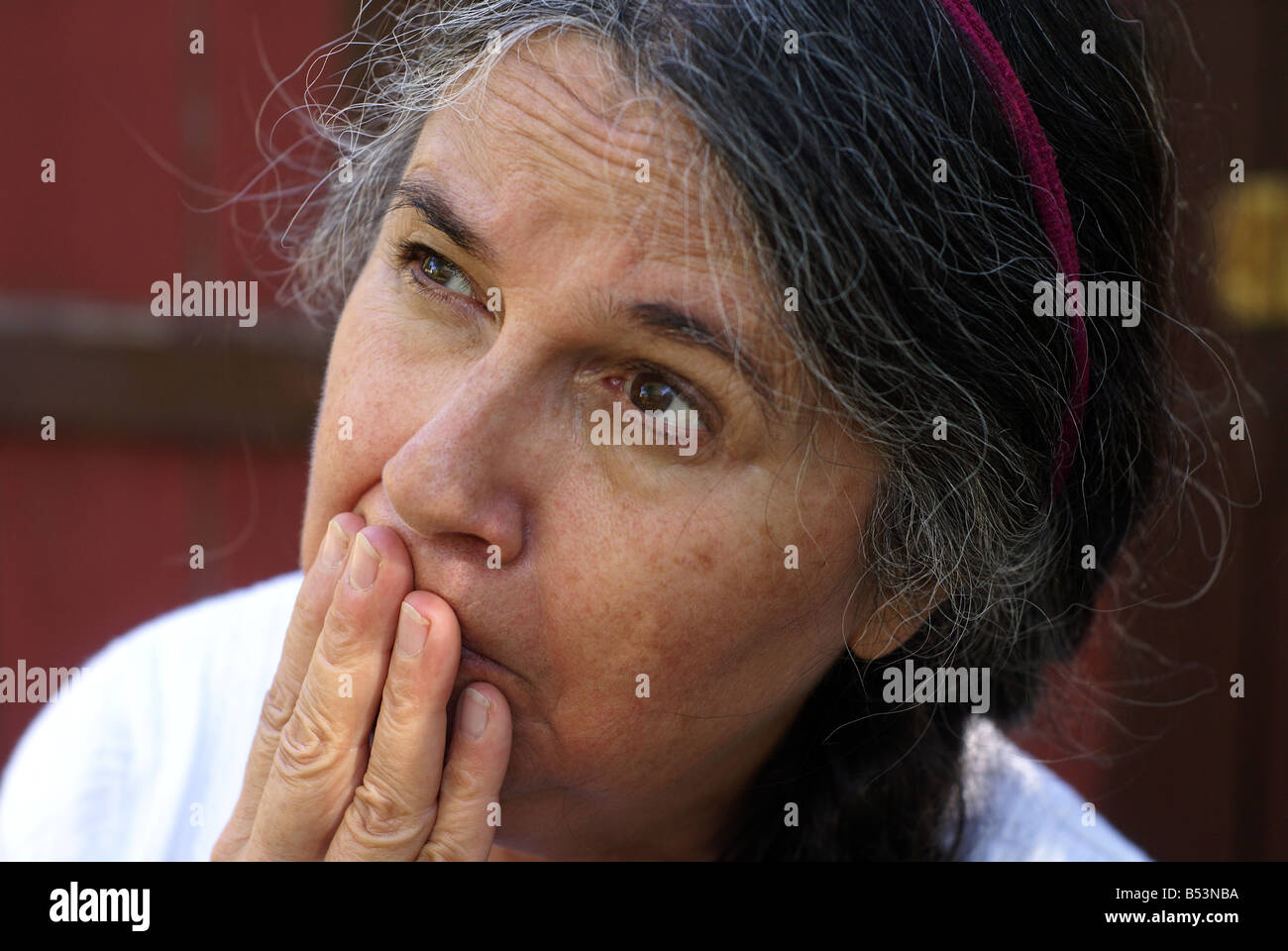 Distressed Older Woman Stock Photo - Alamy