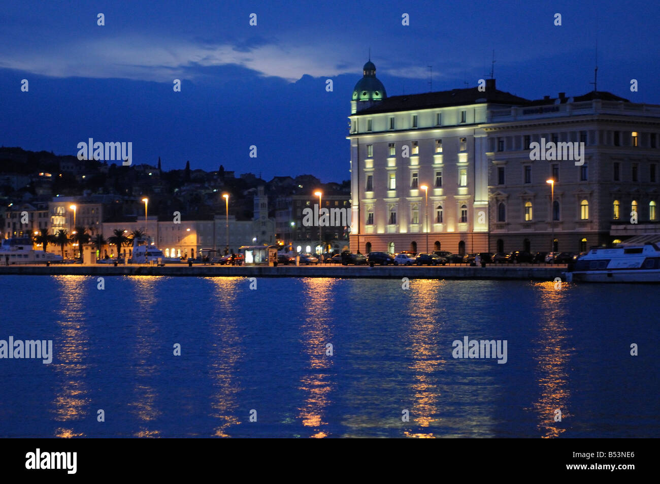Split harbour at night Dalmatia Croatia Stock Photo - Alamy