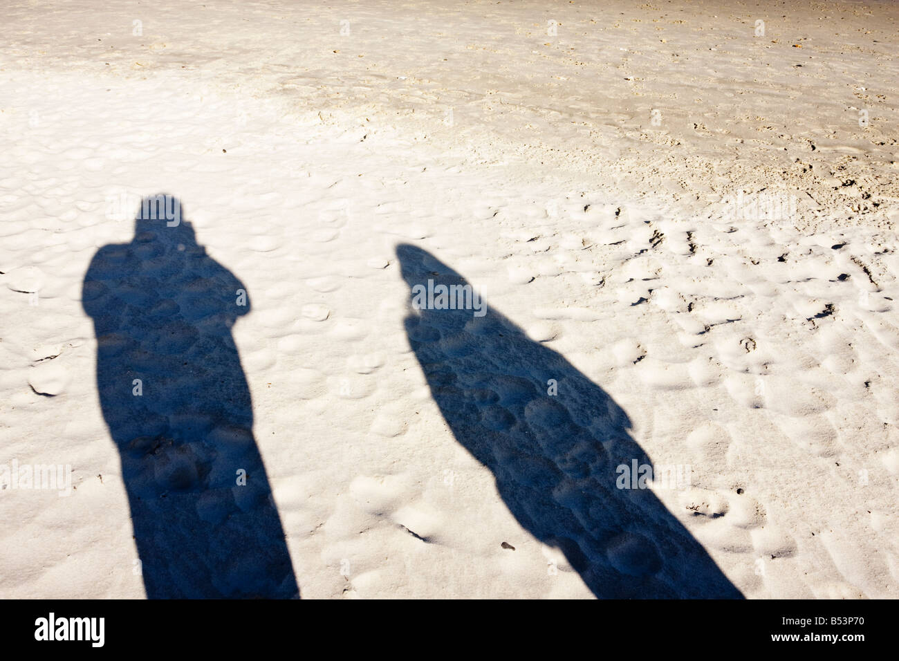 Shadows on the Beach Stock Photo - Alamy