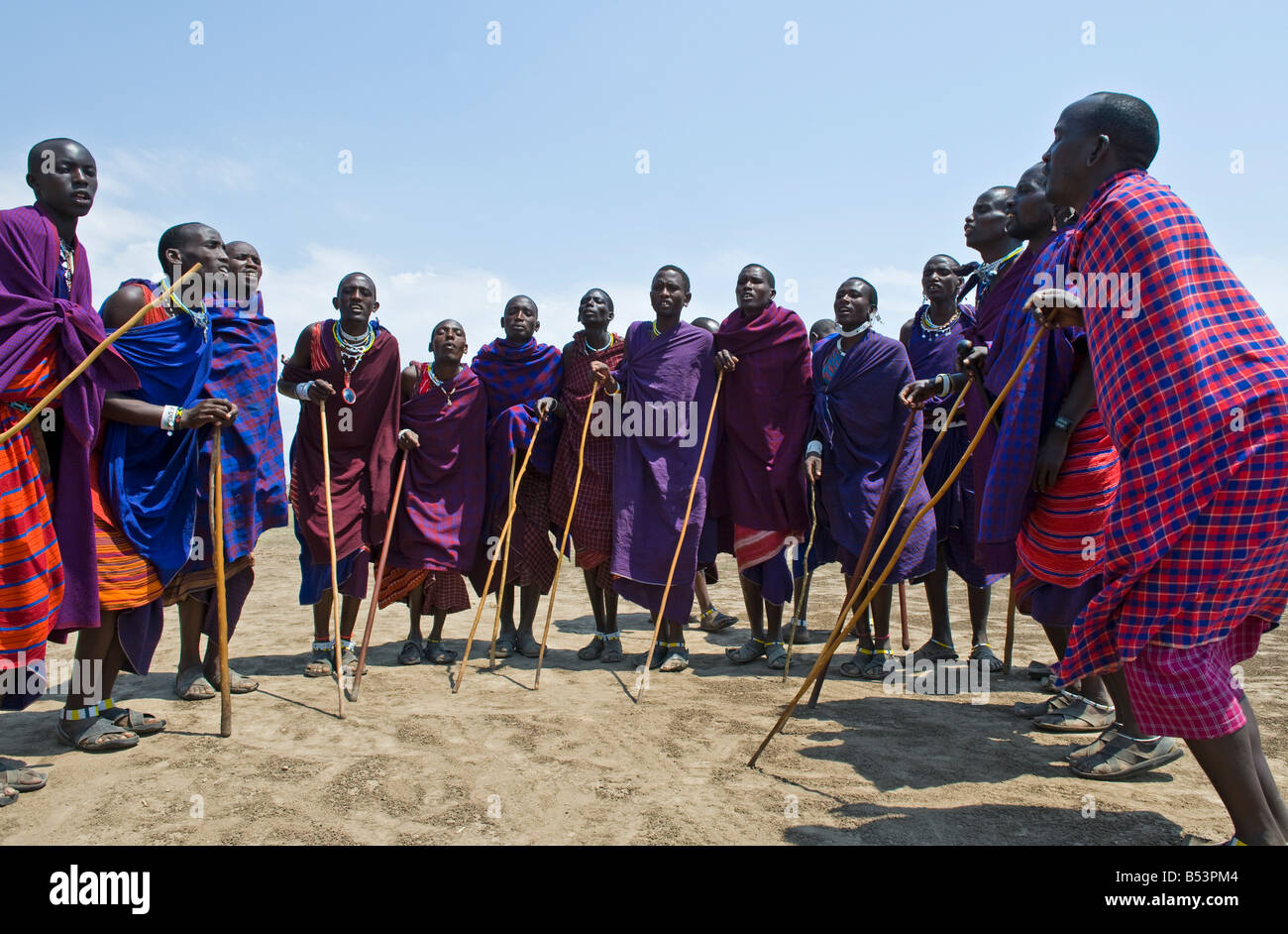 Scene of life of Maasai people in their village Stock Photo - Alamy
