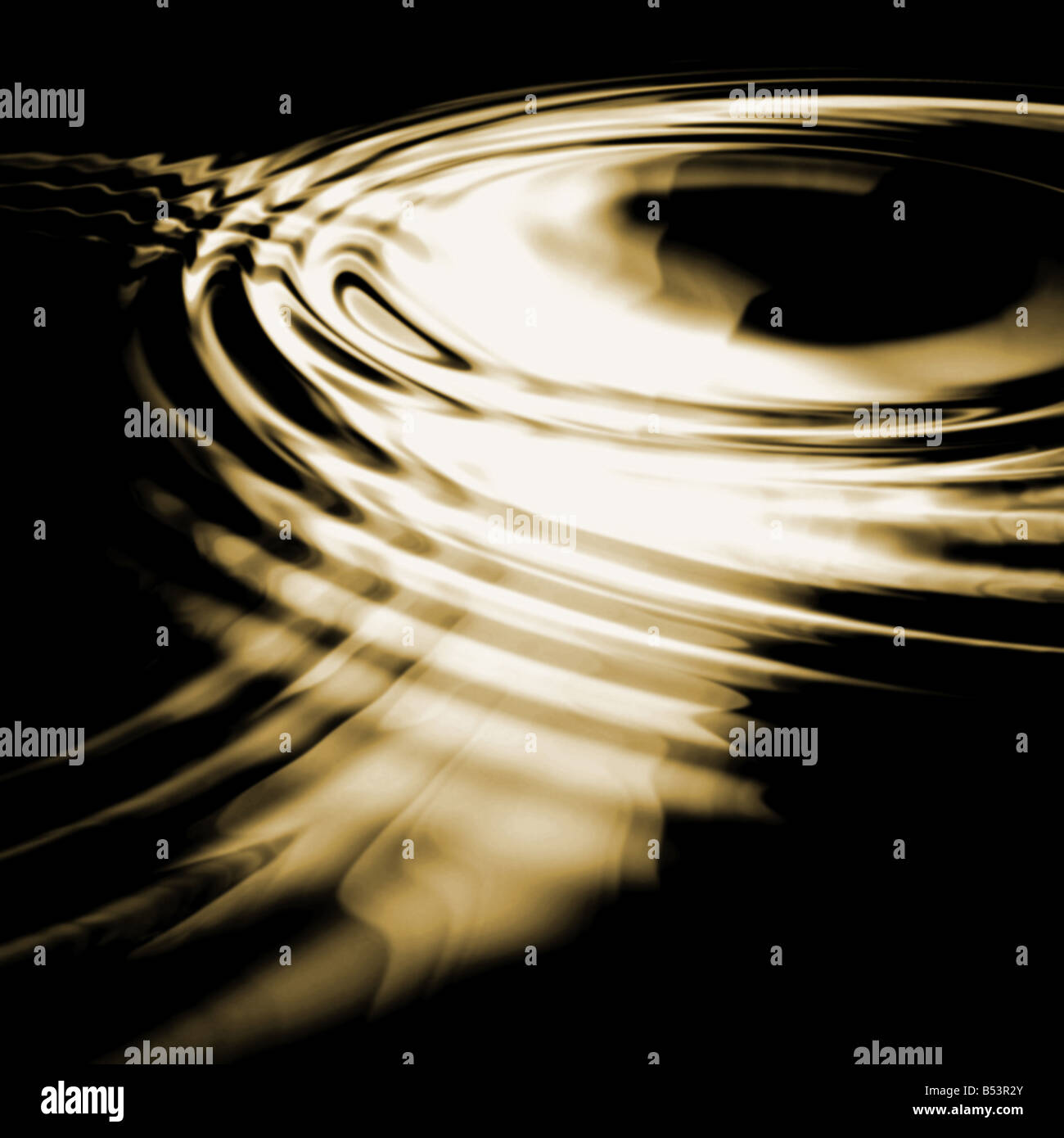 two abstract liquid ripples joining together Stock Photo - Alamy