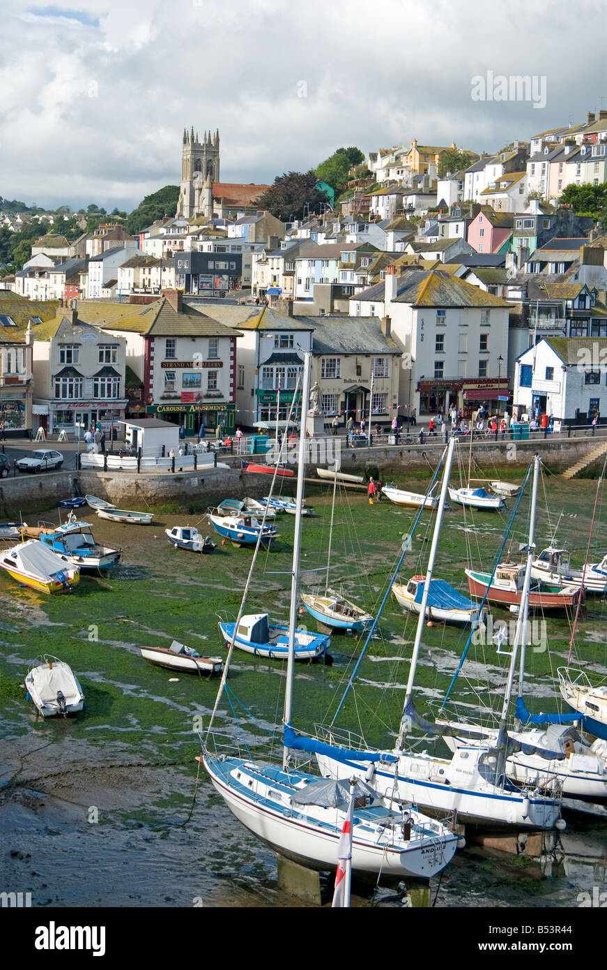 Boats in harbour brixham historic hi-res stock photography and images ...