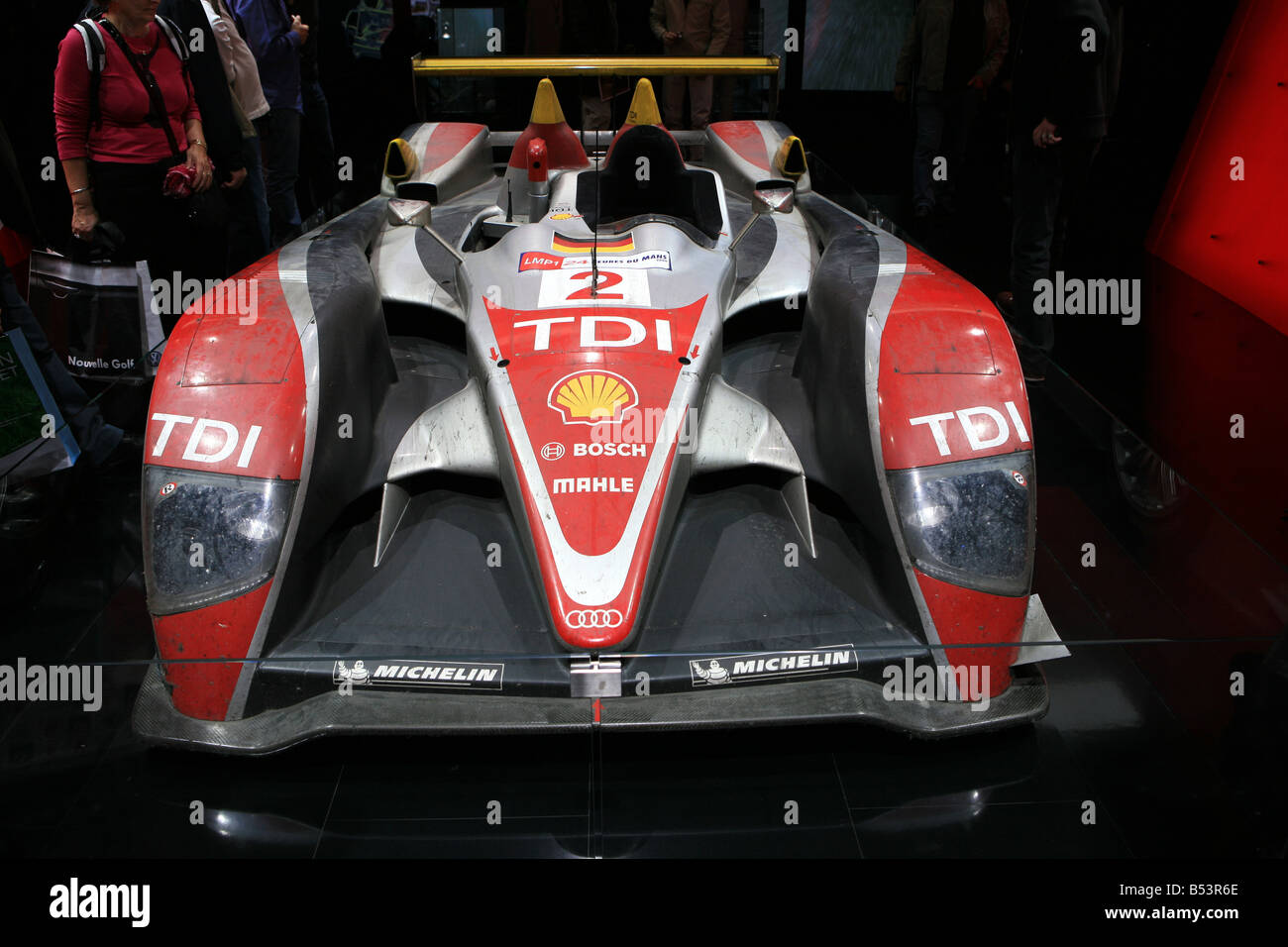 Le Mans winner diesel powered car by Audi at the Paris motor show Stock ...