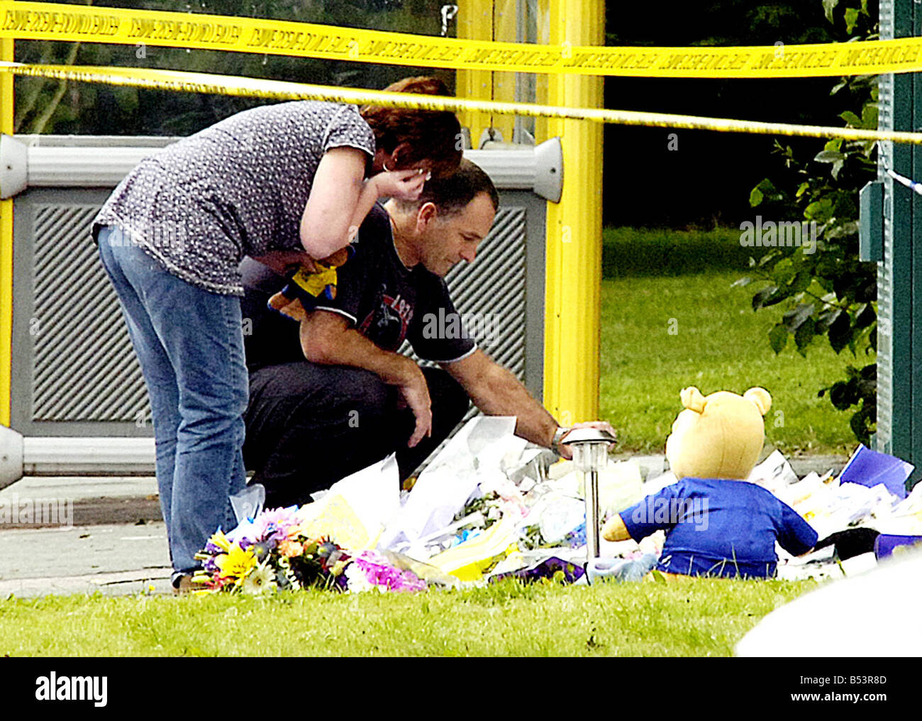 Stephen and Melanie Jones read floral tributes at The Fir Tree Pub in ...