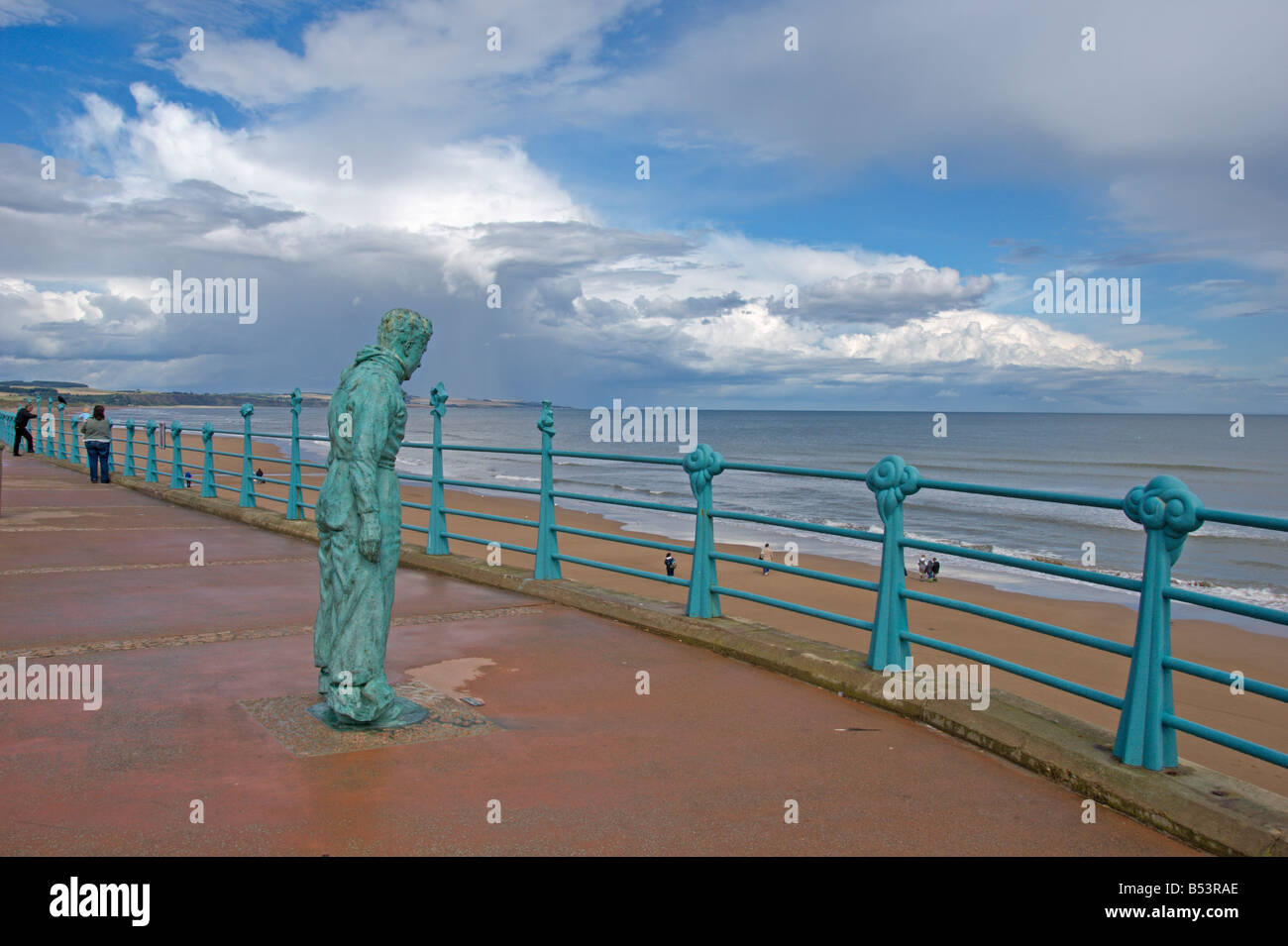 Montrose beach statue seafront esplanade coast Angus Scotland August ...
