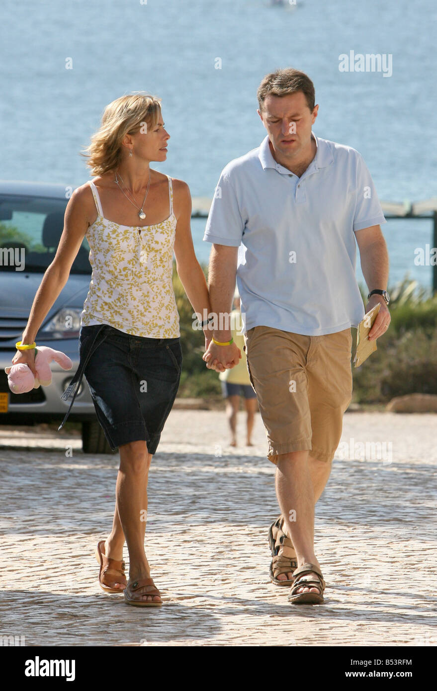 Kate and Gerry McCann out walking in Pria da Luz, Portugal. Madeleine ...
