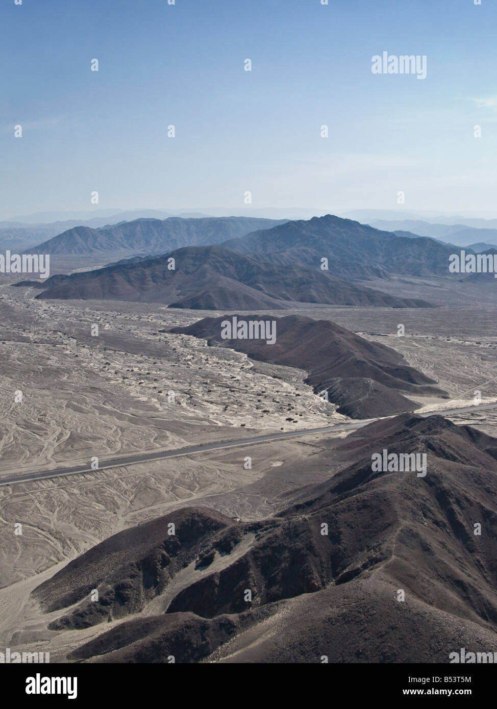 View of Nasca/nazca desert in Peru. You fly over the desert in a little ...