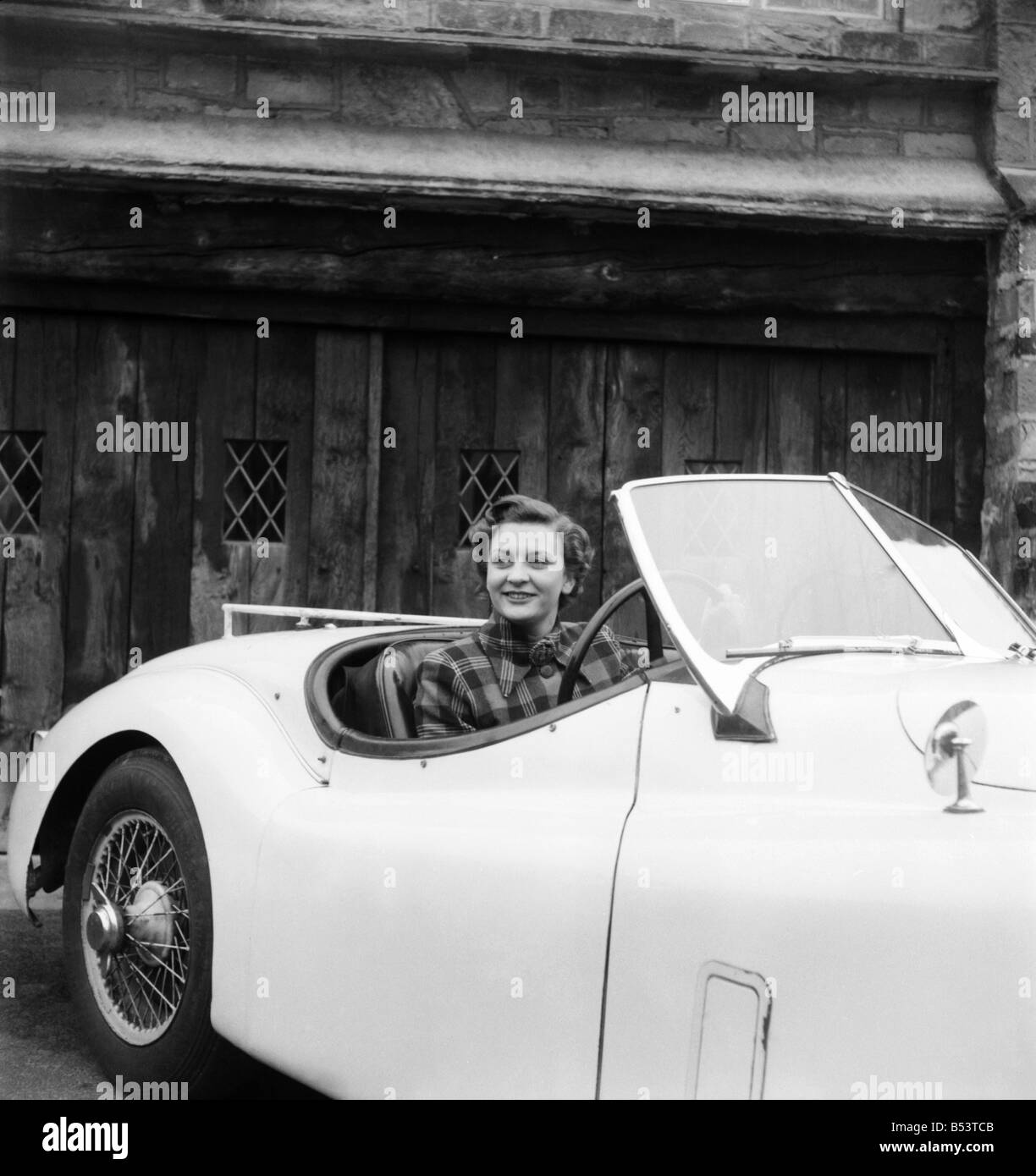 Female racing car Black and White Stock Photos & Images - Alamy