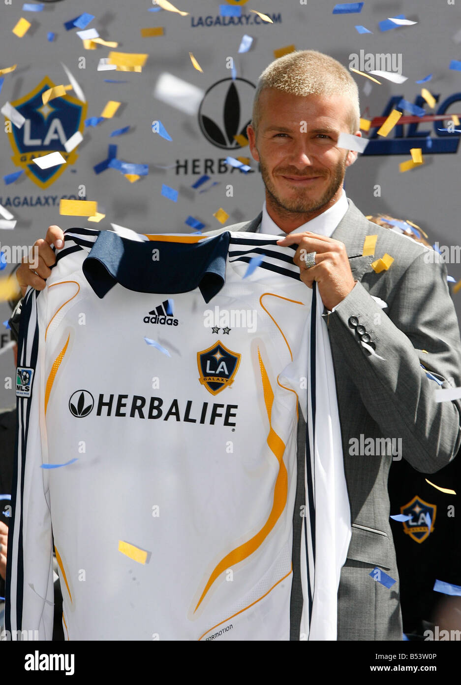 David Beckham signs for Galaxy Stock Photo - Alamy