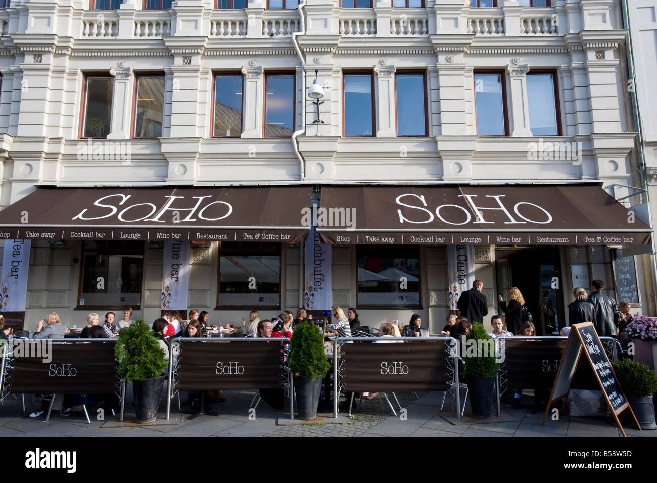 Cafe and bar in central Gothenburg Sweden Stock Photo - Alamy