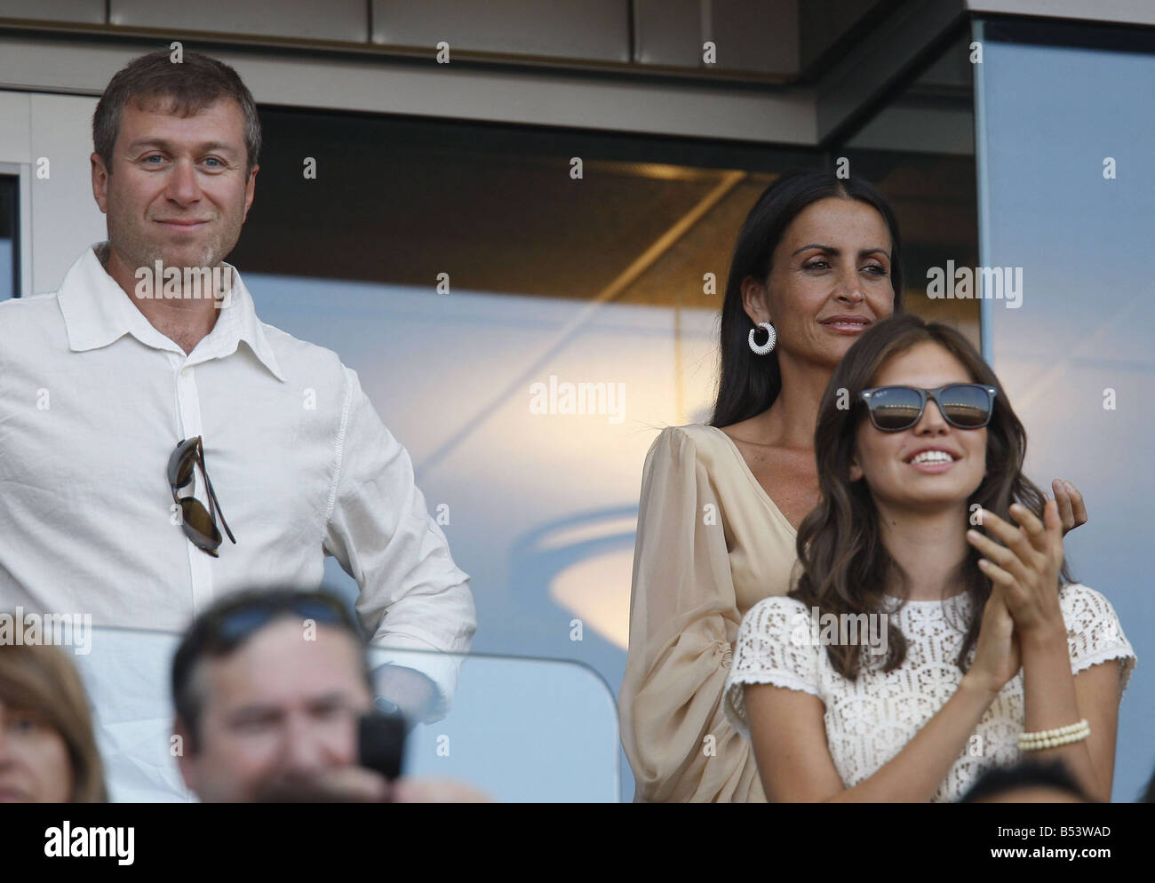 L.A Galaxy vs Chelsea in Los Angeles USA. Roman Abromovich and Daria ...