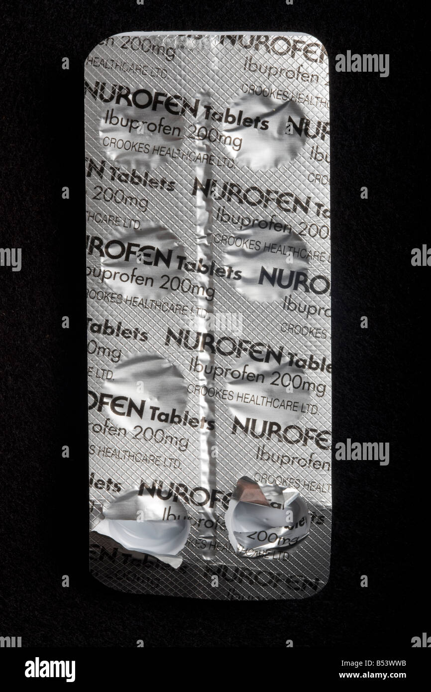 Pop Out Packet of Nurofen Tablets Stock Photo - Alamy
