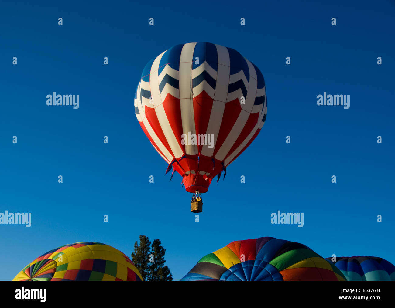 Balloons over Bend Stock Photo - Alamy