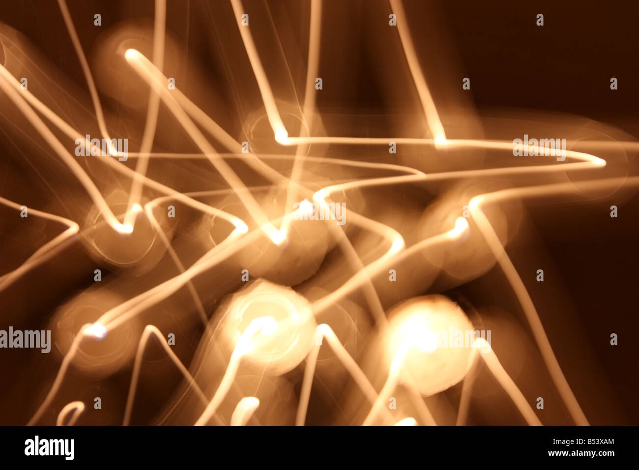 table lights moving in a star pattern Stock Photo - Alamy