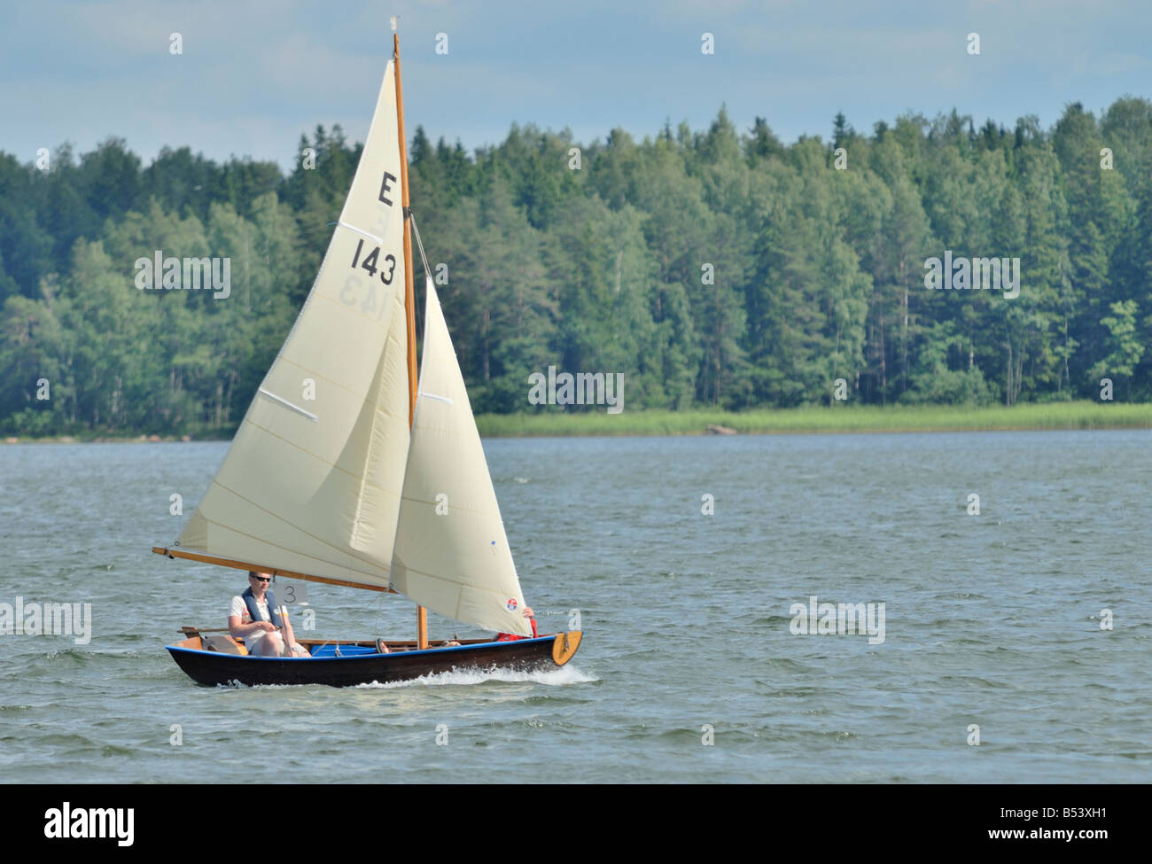 A small ship race, a traditional wooden sailing boats race in the ...