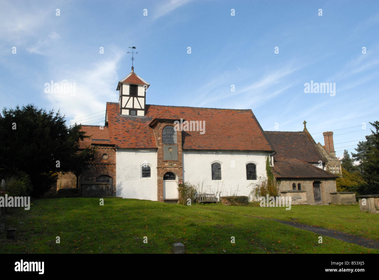 The Church in the grounds of Benthall Hall in Shropshire England Stock ...