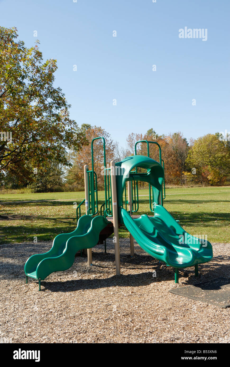 empty slide on play ground Stock Photo - Alamy