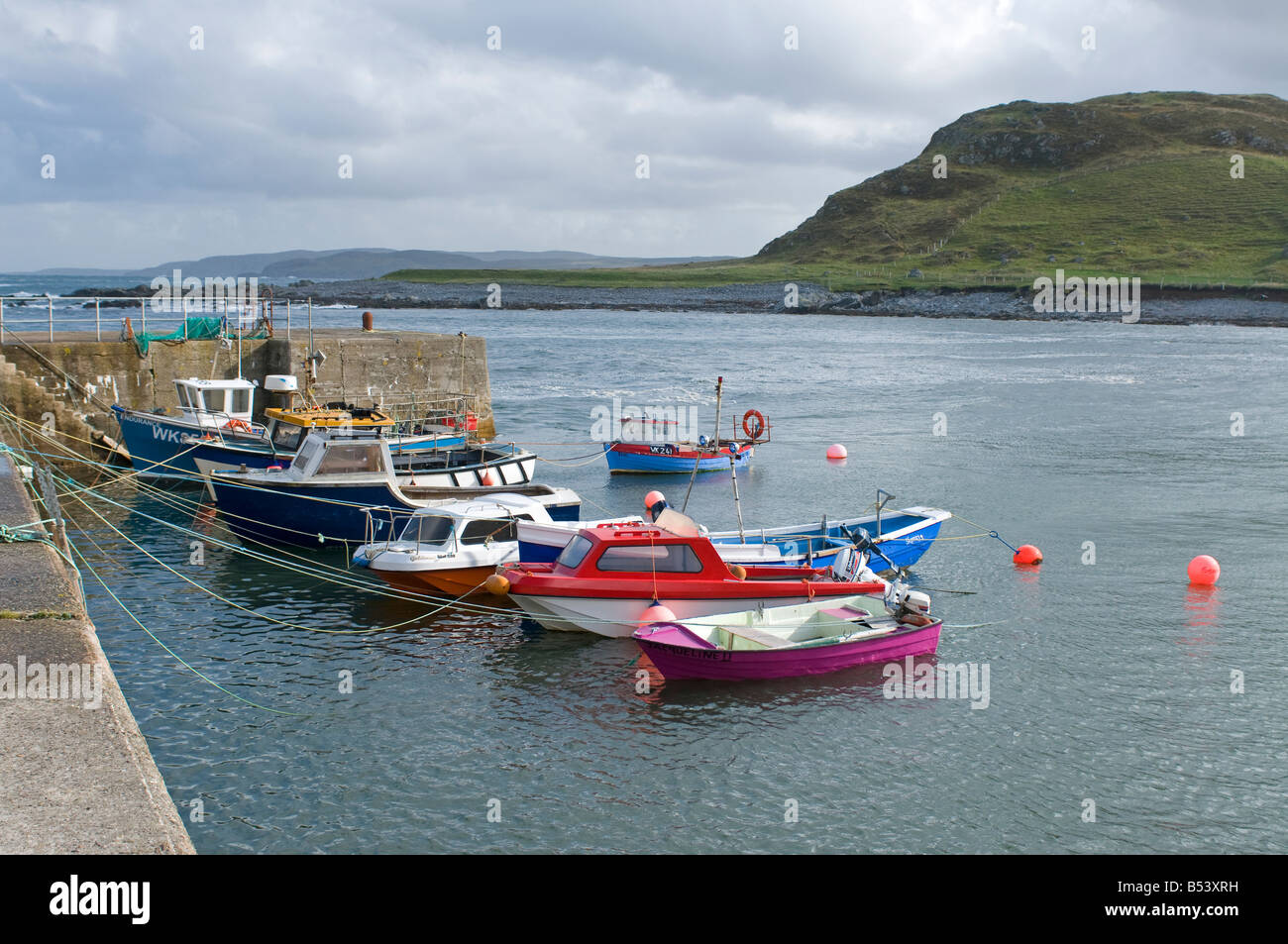 Skerray Bay Harbour Clasheddy Sutherland Highland Region Scotland UK ...