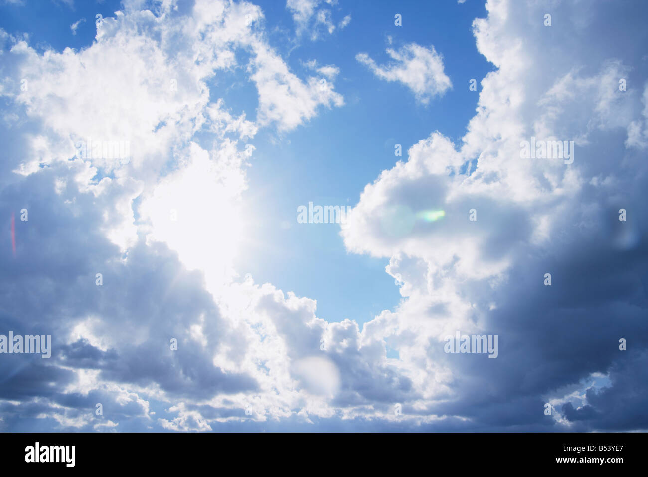 Formation of White Clouds on Blue Sky Stock Photo - Alamy