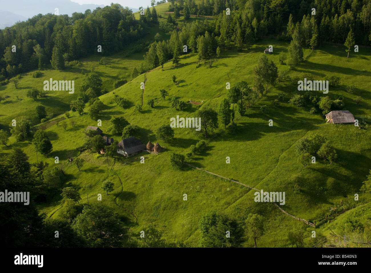 Old fashioned agriculture in the Piatra Craiulu Mountains National Park ...