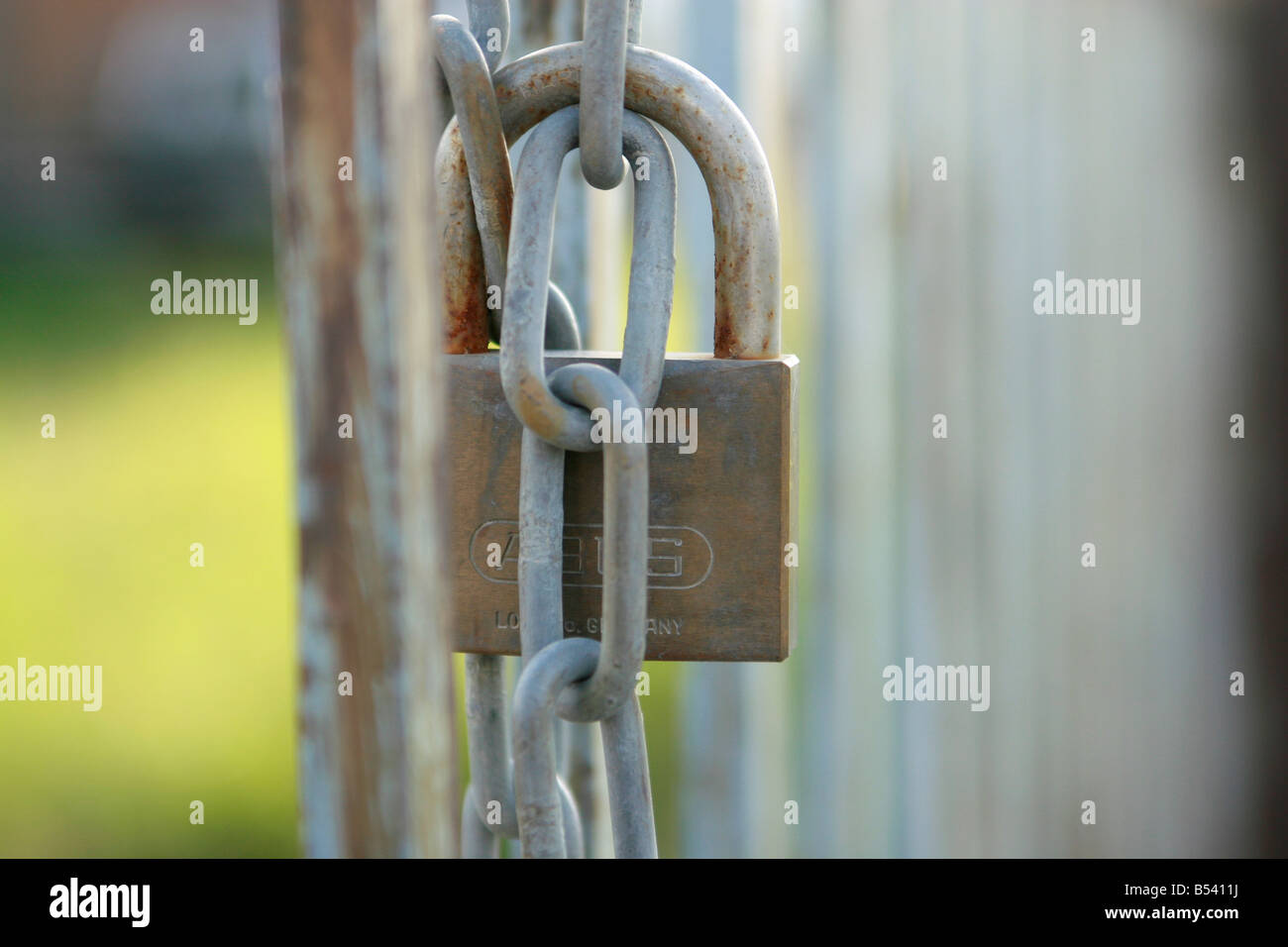 padlock with chain Stock Photo - Alamy