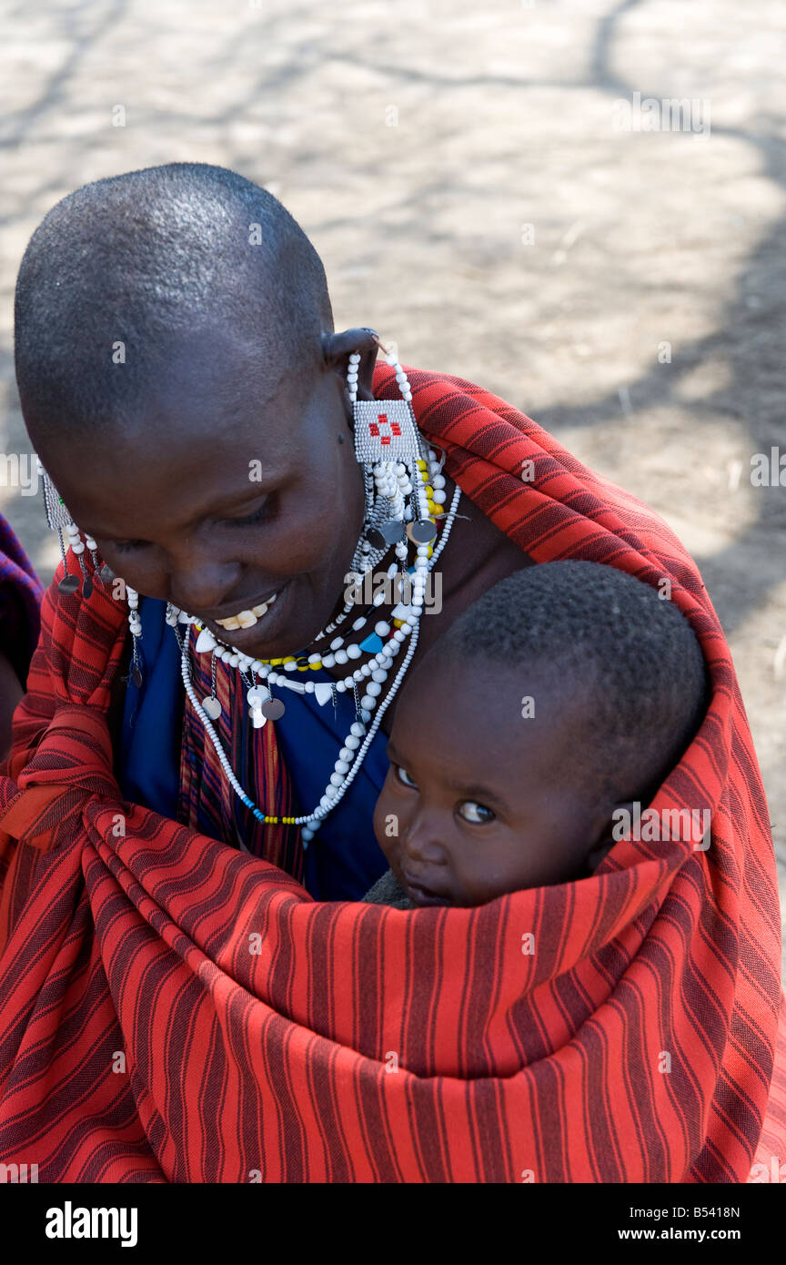 Scene of life of Maasai people in their village Stock Photo - Alamy