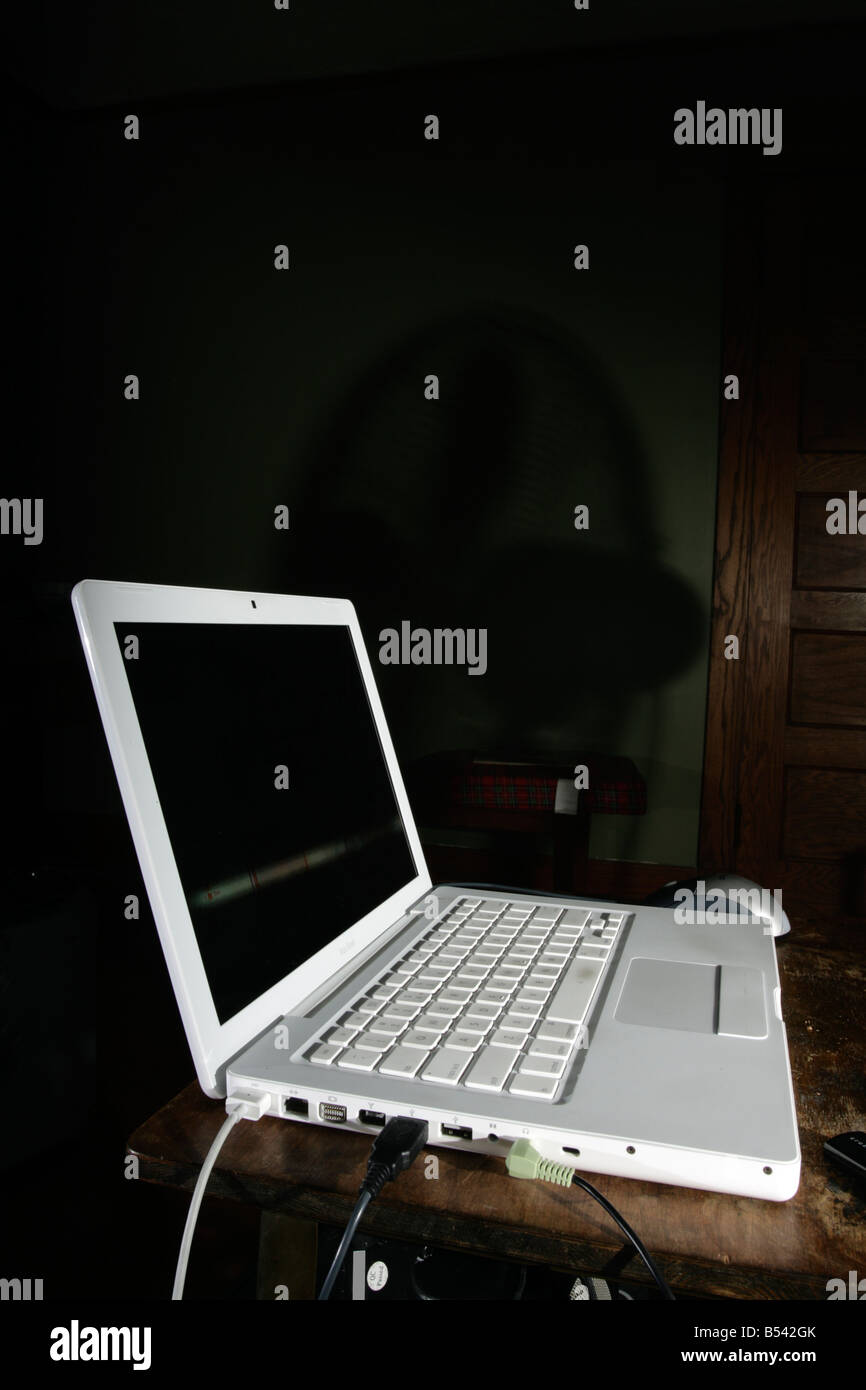 Left side of MacBook laptop computer Stock Photo - Alamy